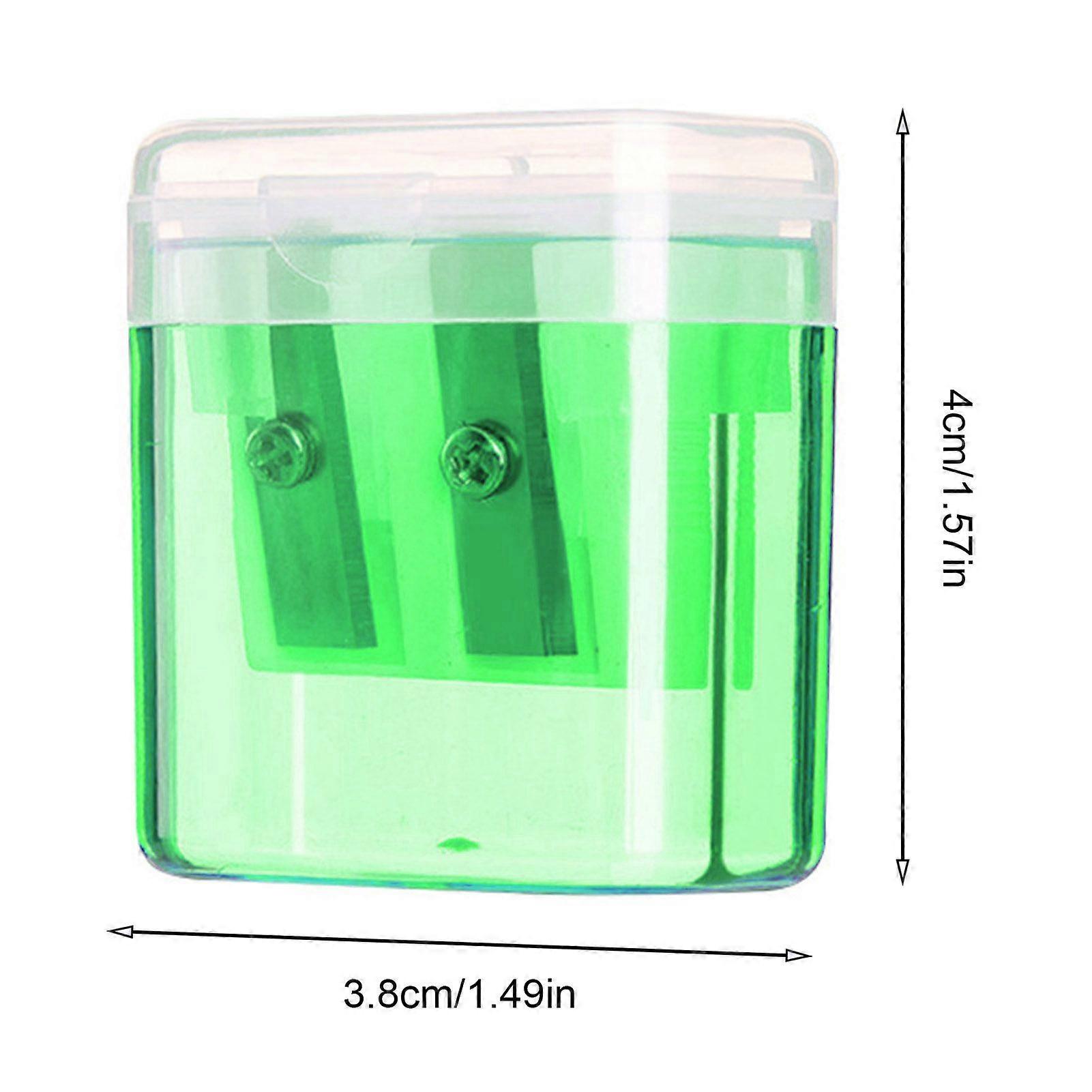 Double Hole Pencil Sharpener with Storage Box Premium Blade Home Office ...