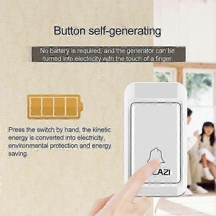 CACAZI A10G 1 Button 3 Receivers Wireless Home Cordless Bell | Fruugo UK