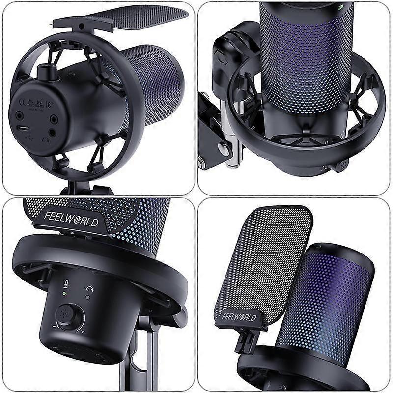 FEELWORLD VM1 USB Condenser Gaming Microphone for Streaming Noise ...