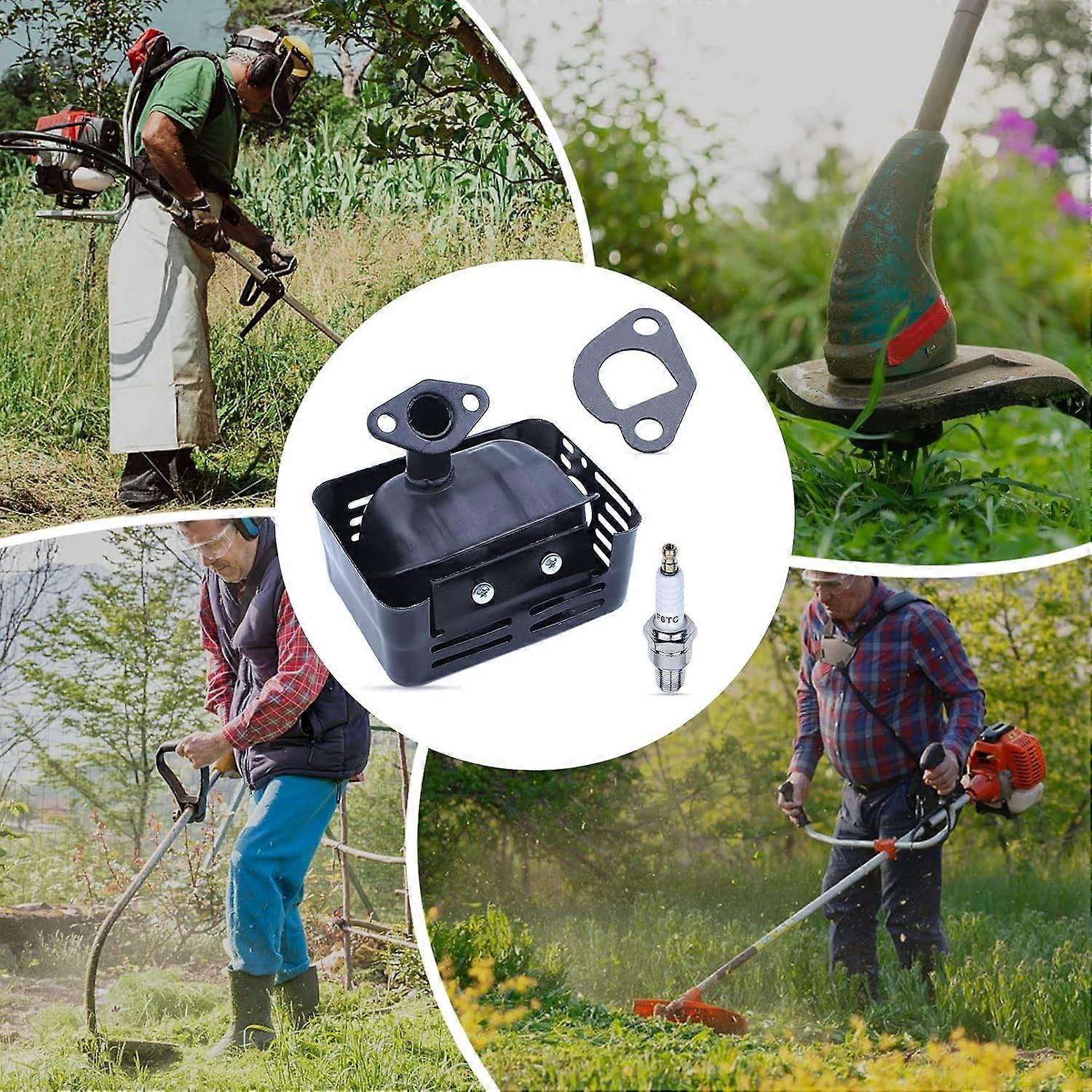 Muffler Exhaust Assembly with Tailpipe for Honda GX160 GX200 5.5hp 6 ...