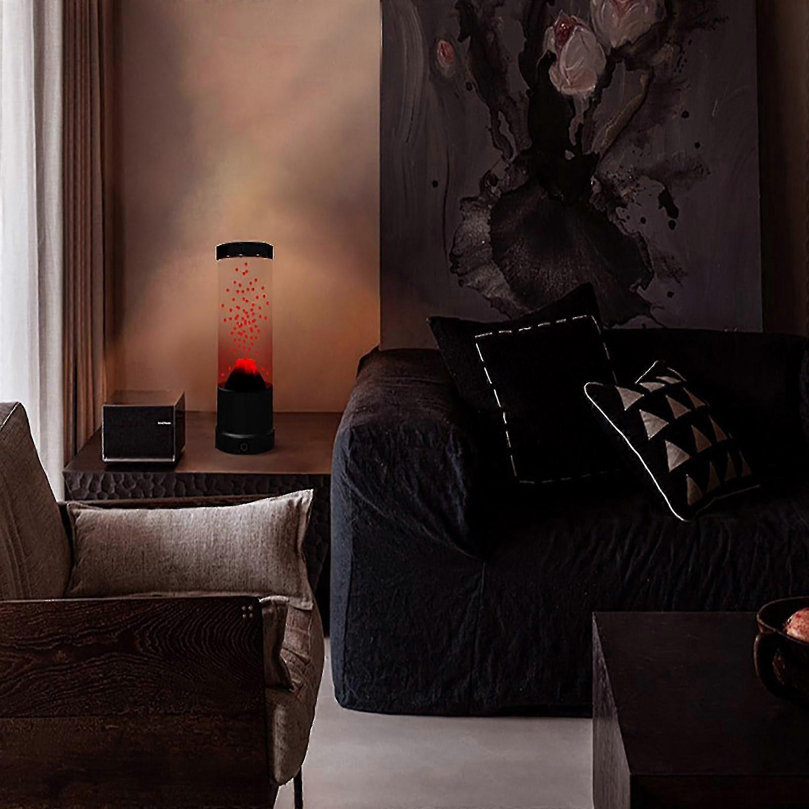 Volcano Lava Lamp for Adults and Kids, USB and Battery Powered, Night ...