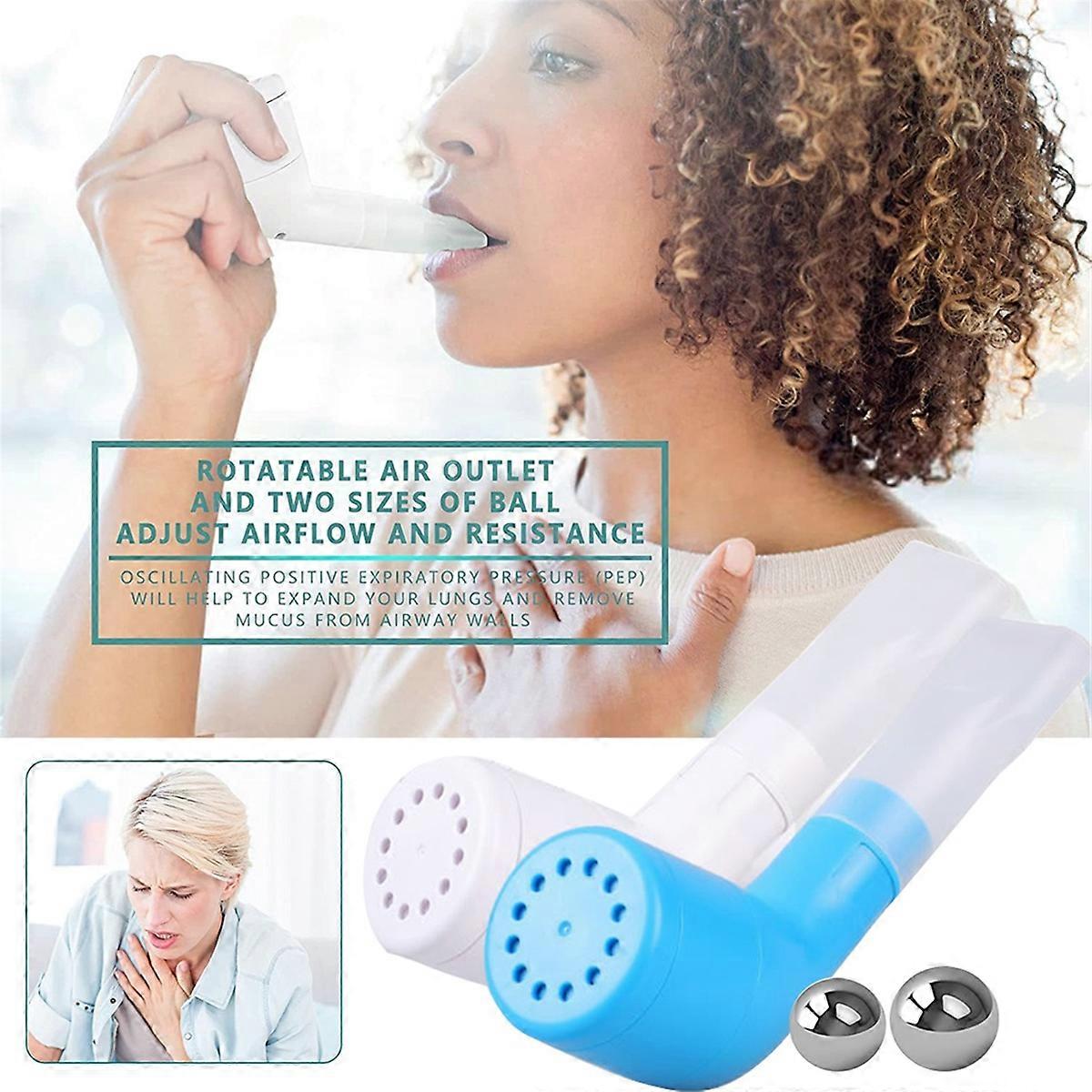 Mucus Removal Device Lung Exercise Respiratory Muscle Trainer -Blue ...