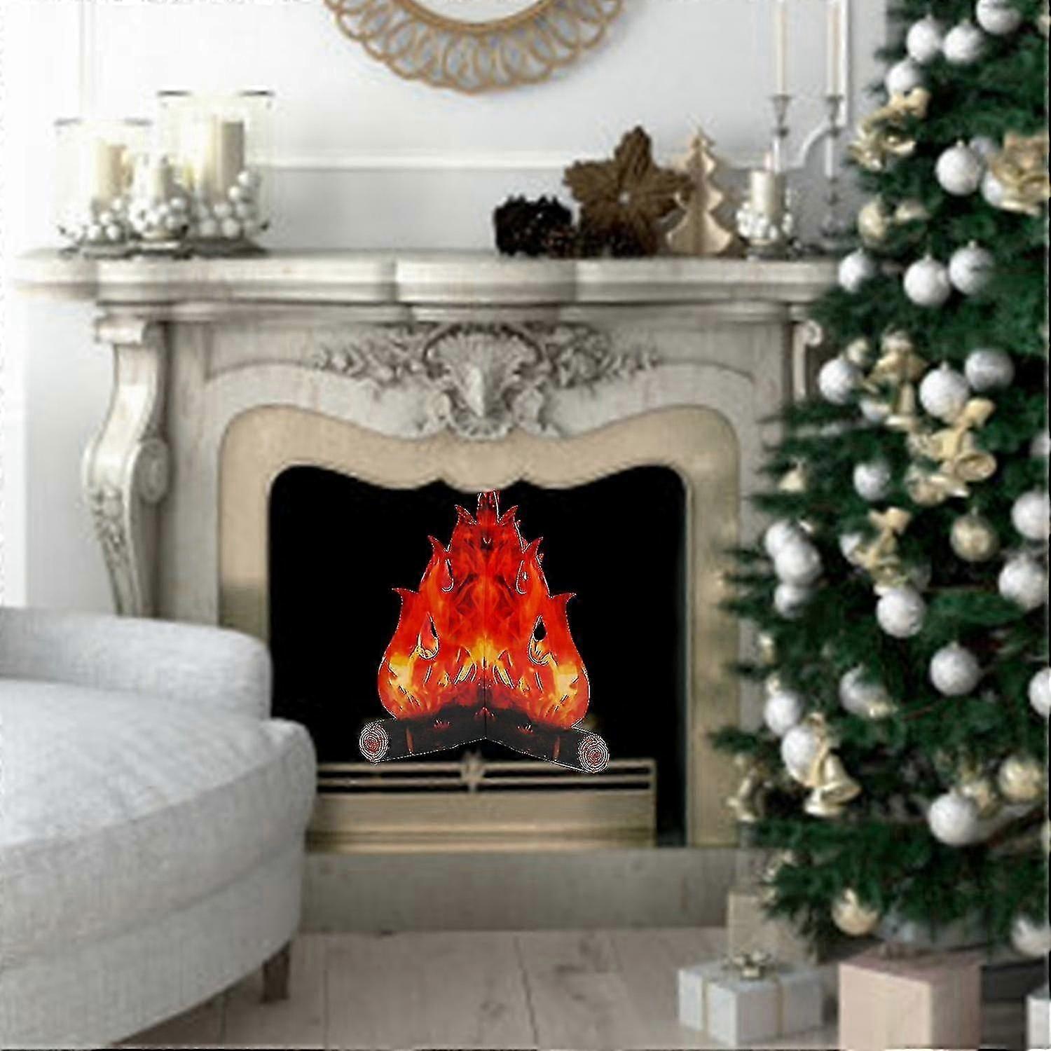 Fake Flame 3d Realistic Art Paper Red Vivid Artificial Safe Campfire For Festival-zzy | Fruugo UK