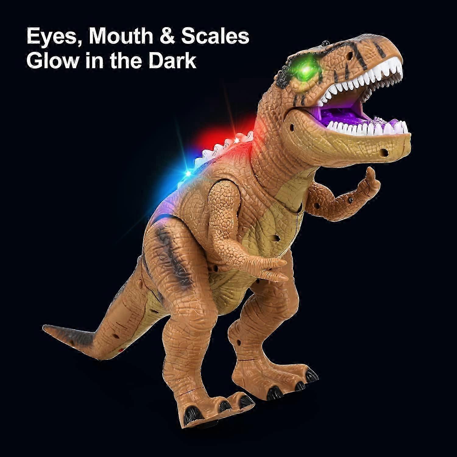 Remote Control Dinosaur Toys for Kids Light Up and Realistic Roaring ...