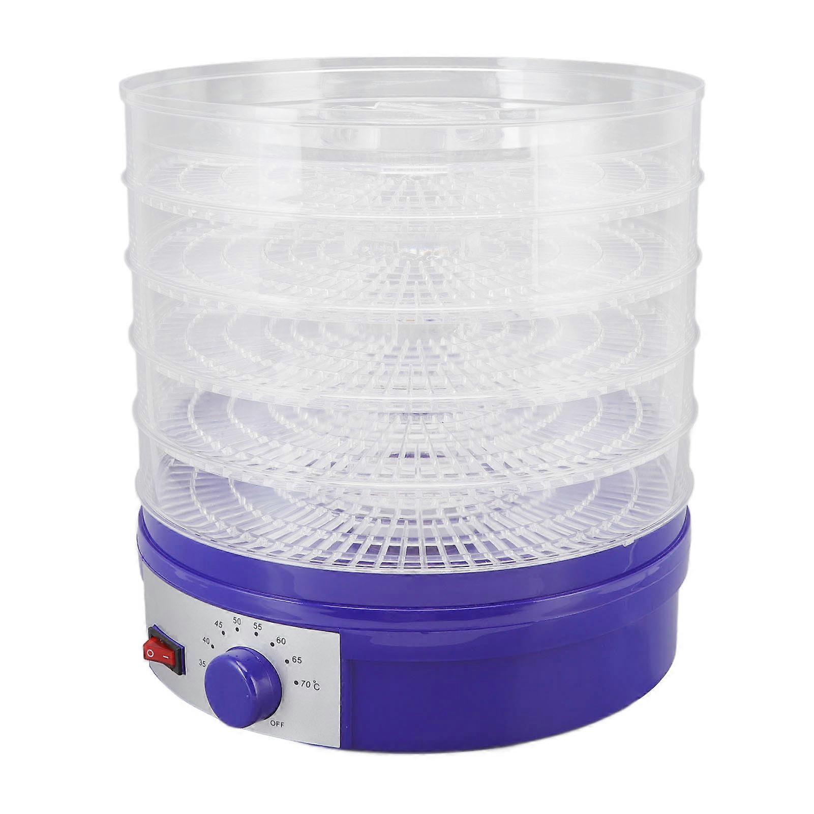 Food Dryer Machine Blue ABS 5 Layers Touch Control Transparent Shell ...