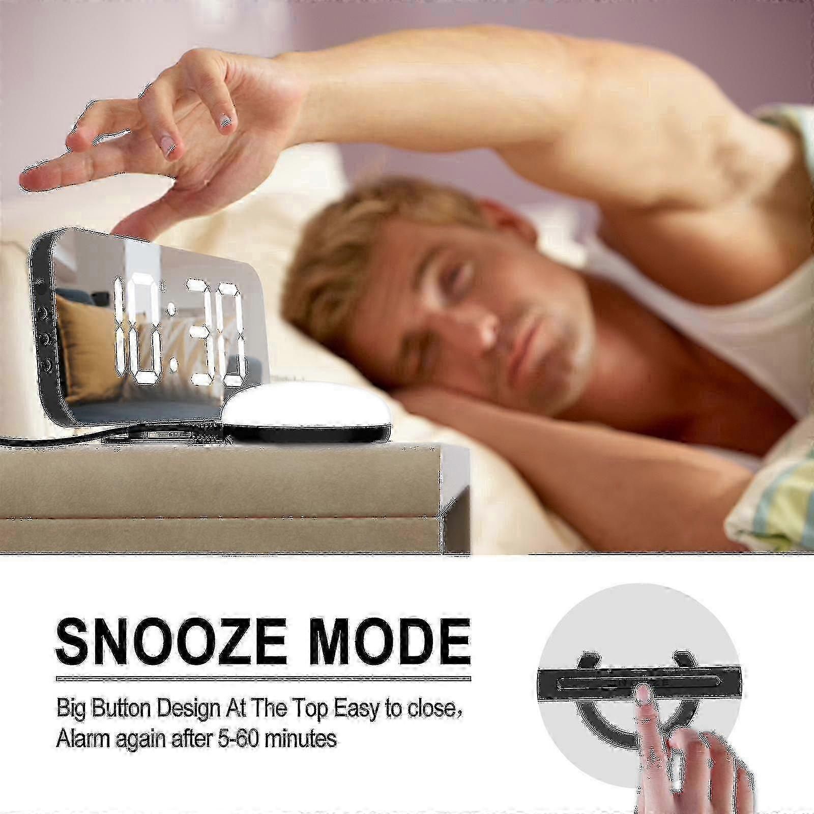 Bed shaker alarm clock for heavy sleepers with USB charging | Fruugo UK