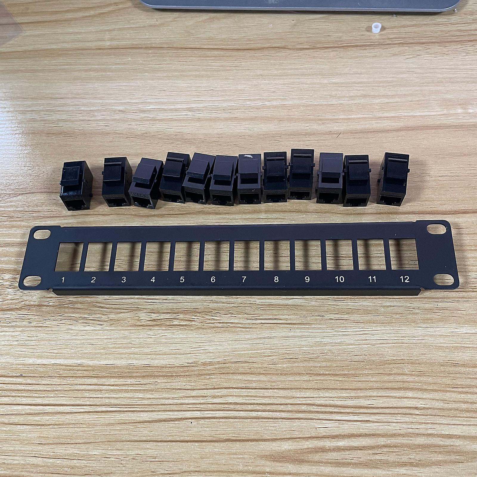 12-port Cat6 Shielded Patch Panel 10g Ready Metal Housing Color-coded ...