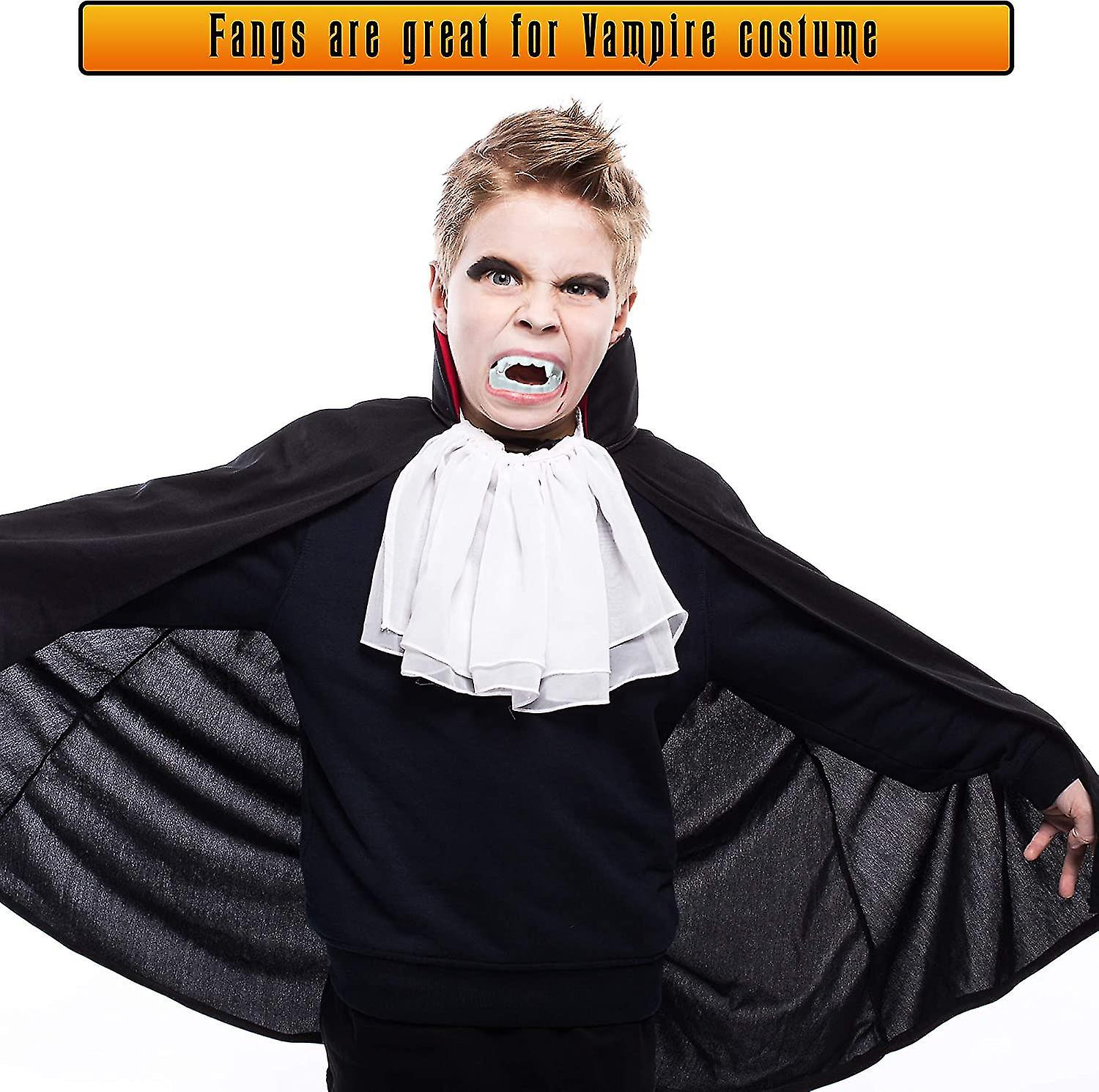 12 Pack White Sharp Vampire Fangs - Dracula Monster Tooth Party Favors ...