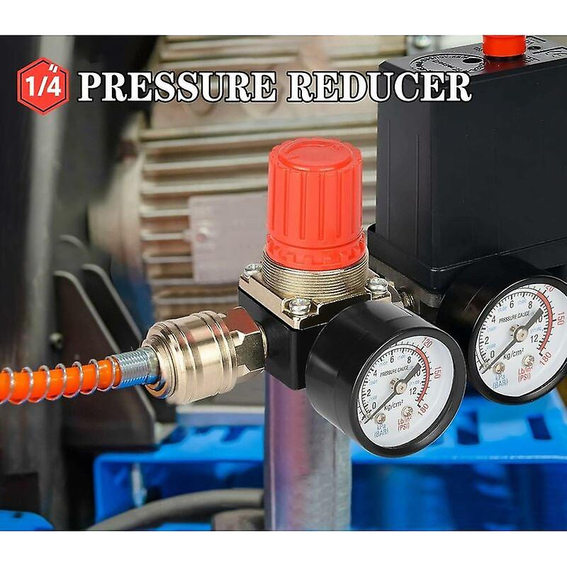 1/4" Compressed Air Reducer - EU Standard Pressure Reducer - 4 Holes ...