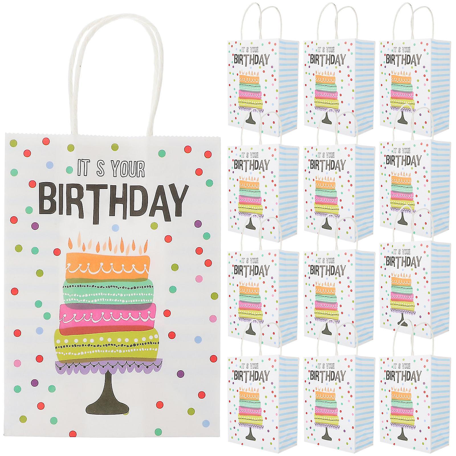 24pcs Birthday Gift Bags Paper Candy Goodie Bags Chocolate Pouches ...