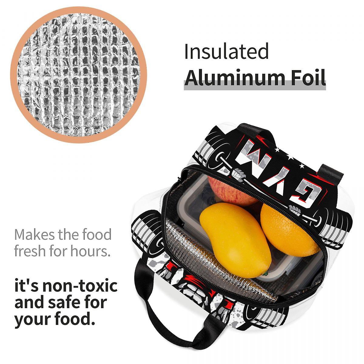 Bodybuilding And Gym Logo Resuable Lunch Box For Women Leakproof Cooler ...