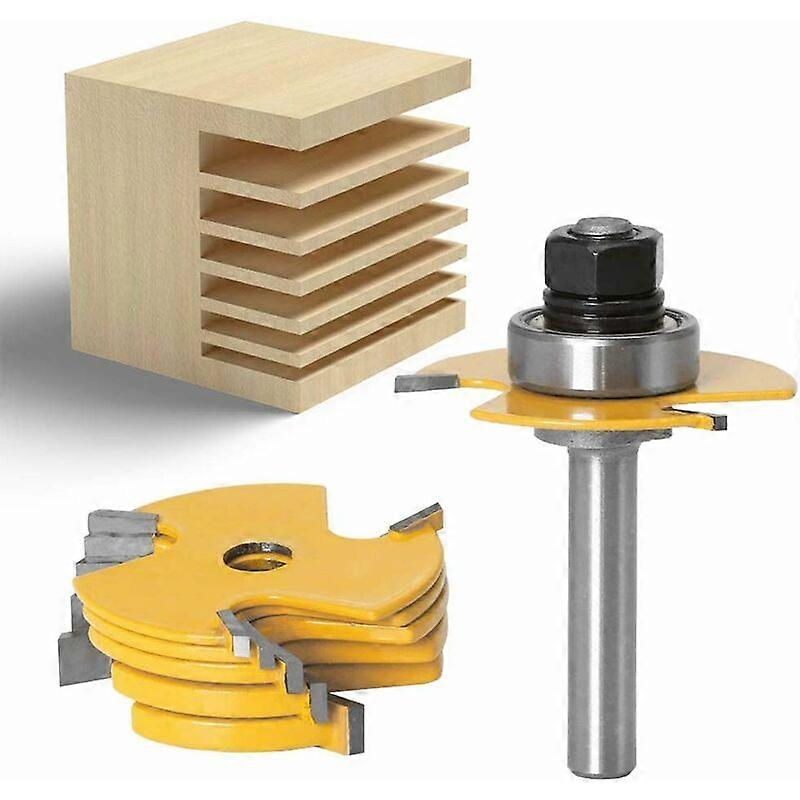 8mm Adjustable 3-Wing Groove Router Bit Set Wood Router Bit Woodworking ...