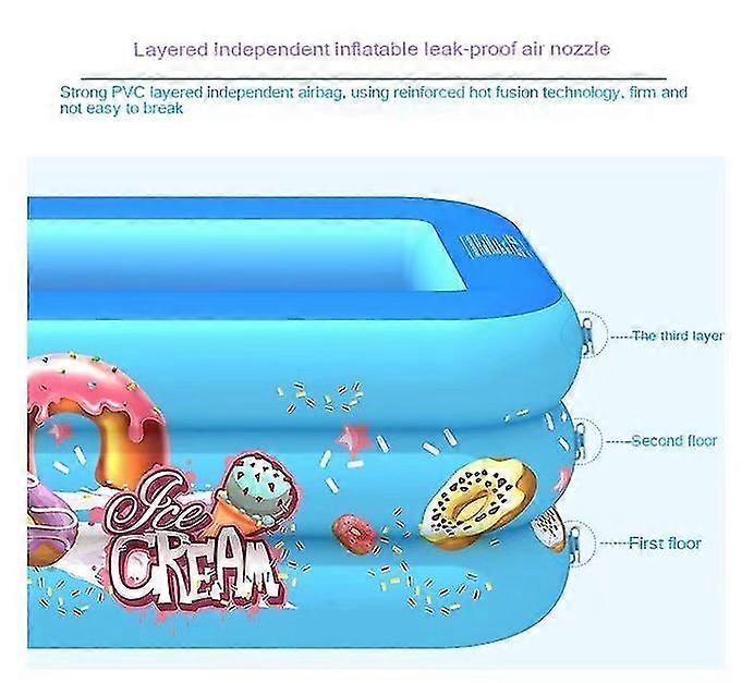 Blue Inflatable Pool Household Indoor And Outdoor Baby Pool Square ...