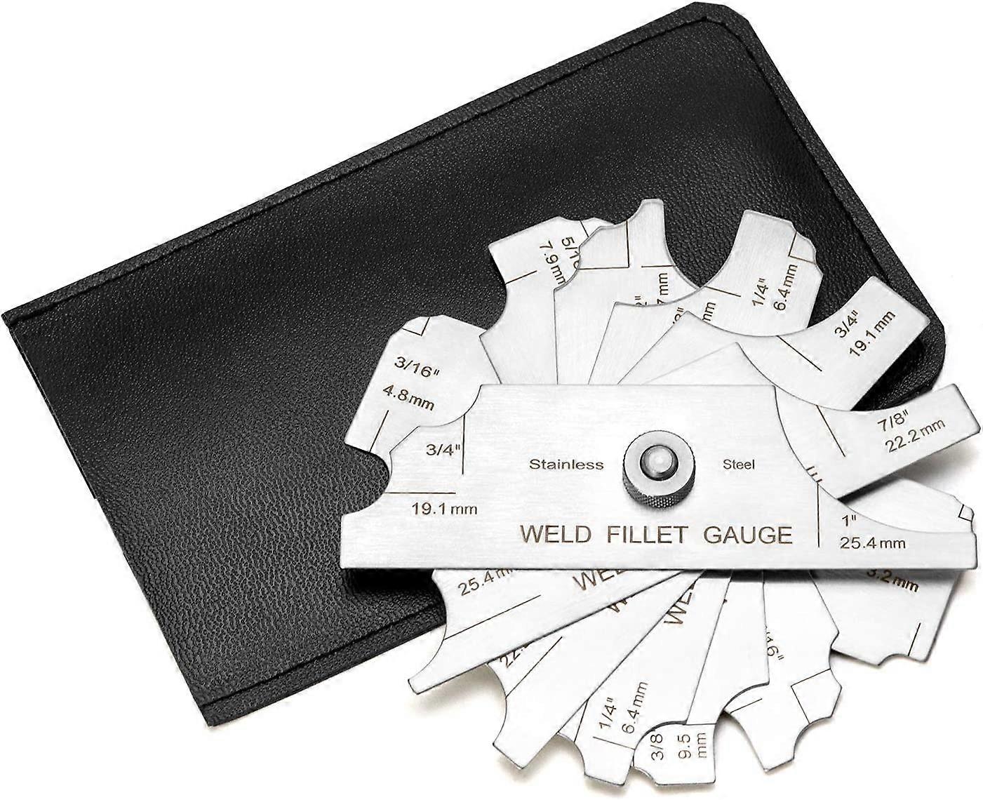 7Pcs Fillet Weld Gauge Set - Welding Inspection Gauge 1/8"-1" (3.2mm-25 ...