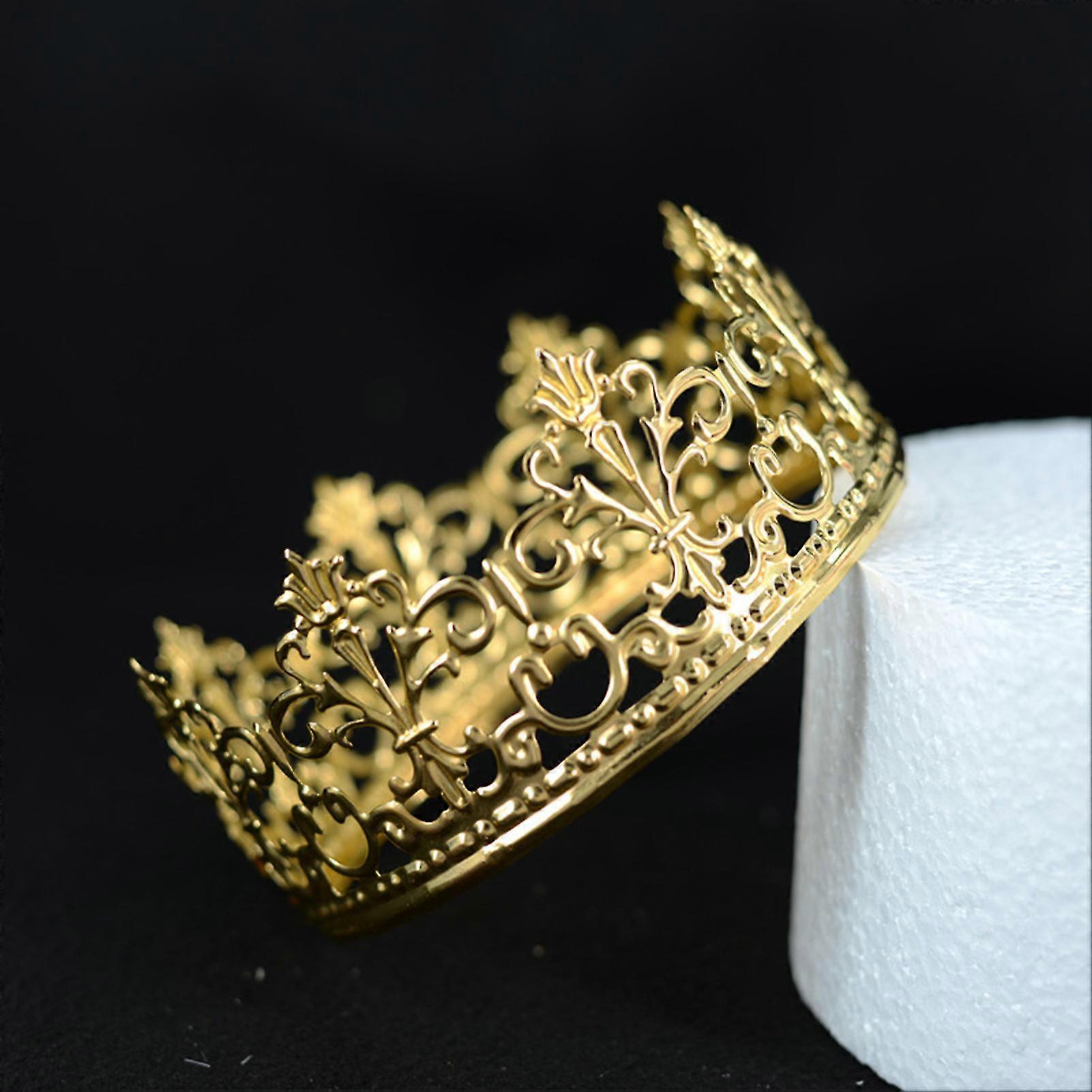 Cake Topper Realistic Looking Rust-proof Metal Crown Cake Topper Royal ...