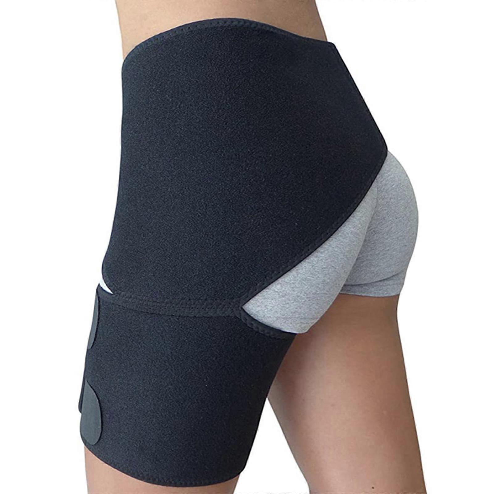 Groin Hip Brace Thigh Support Compression Wrap Belt Adjustable Sport ...