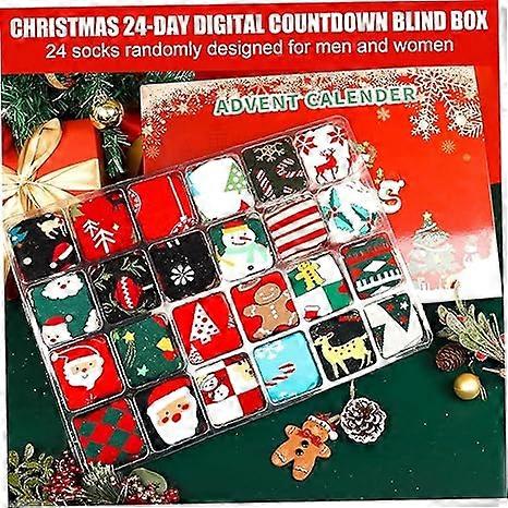 Advent Calendar 2024 24Pcs Christmas Advent Calendar For 14+ Mix & Match Socks Advent Calendar ...