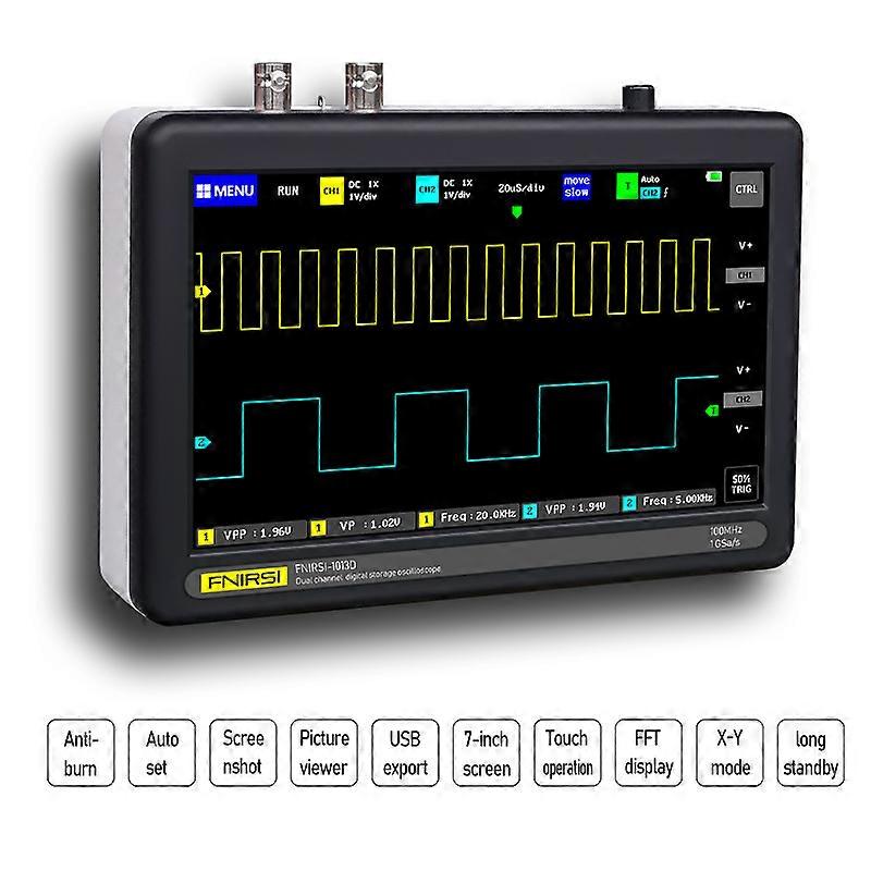 Digital Oscilloscope 2 Channels 100Mhz Bandwidth 1GSa/s Sampling Rate ...