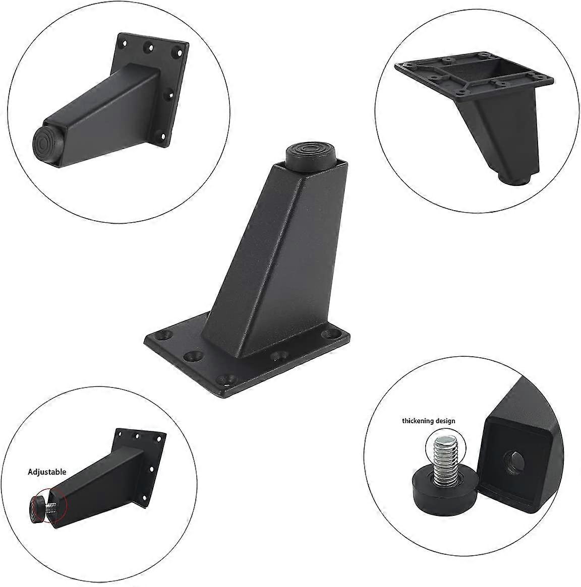 4 Pieces Adjustable Metal Furniture Leg Thick Aluminum Alloy Oblique ...