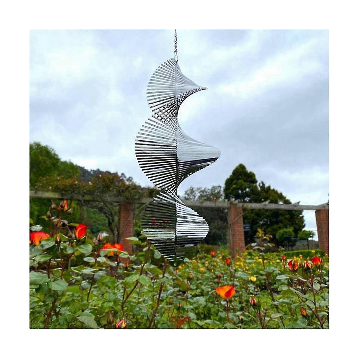 Outdoor Hanging Decorative Spiral Metal Wind Chime,3D Spiral Wind Chime ...