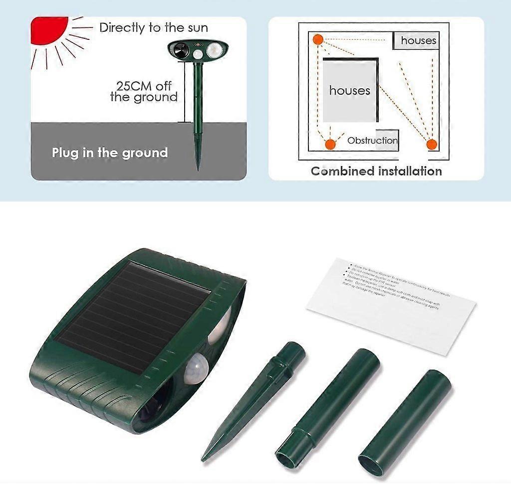 Ultrasonic Raccoon Repeller - Solar Powered - Get Rid of Raccoon in 48 ...