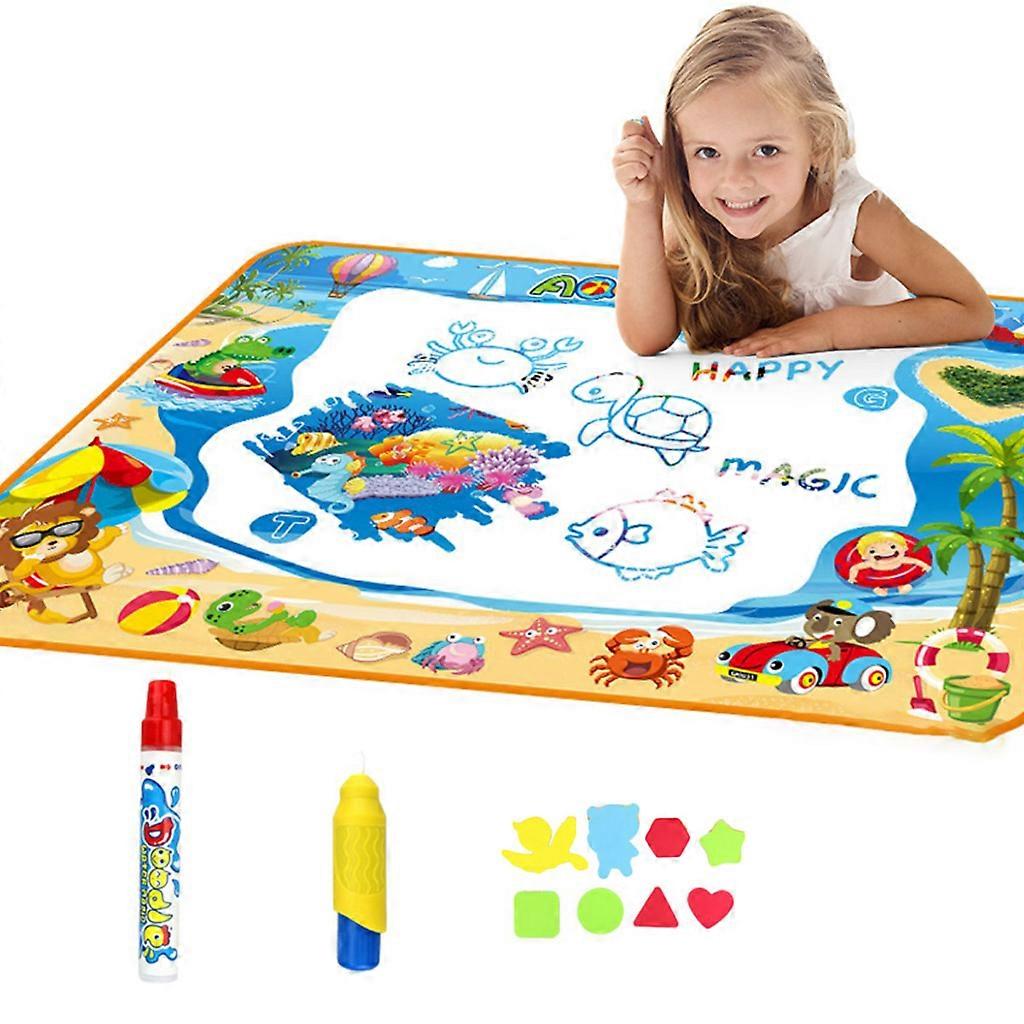 Writing Magic Doodle Mat Drawing Water Pen Painting Board Kid Boy Girl ...