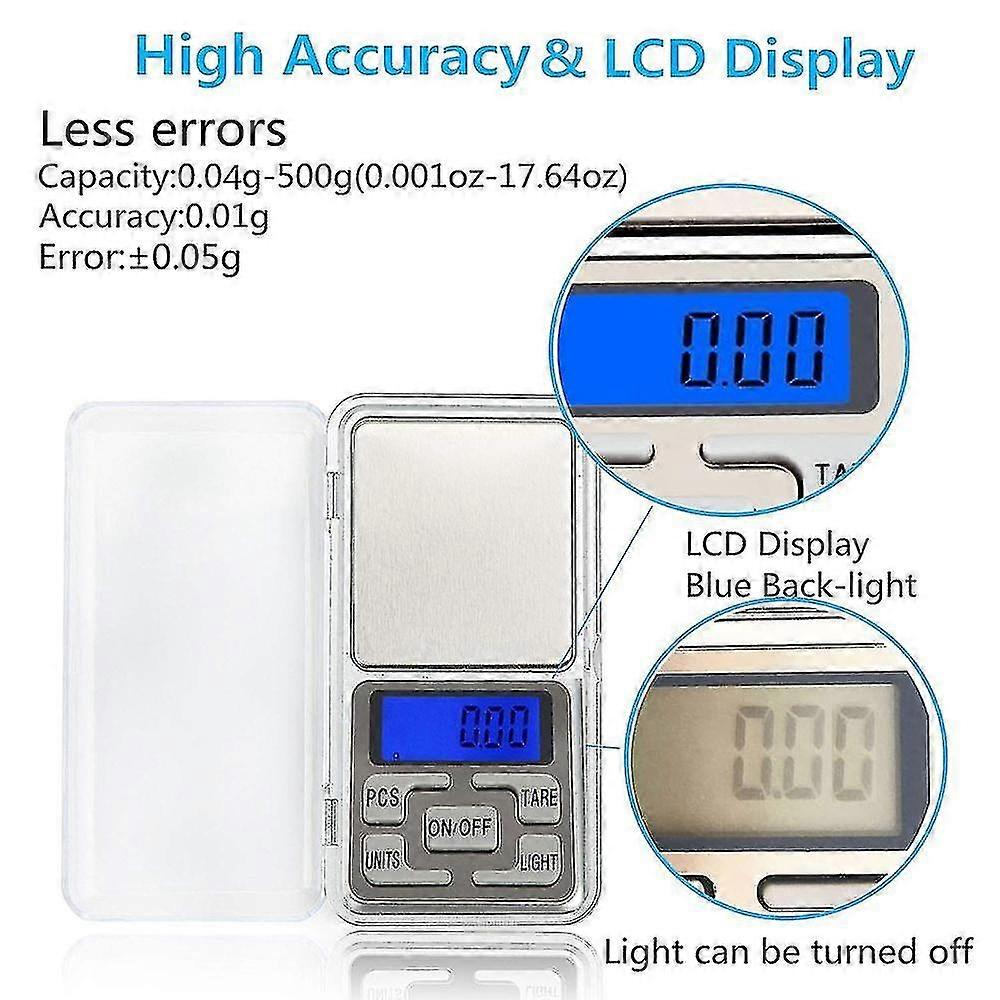 Digital Pocket Scales Gram Food Scale Capacity 500g Kitchen Portable ...
