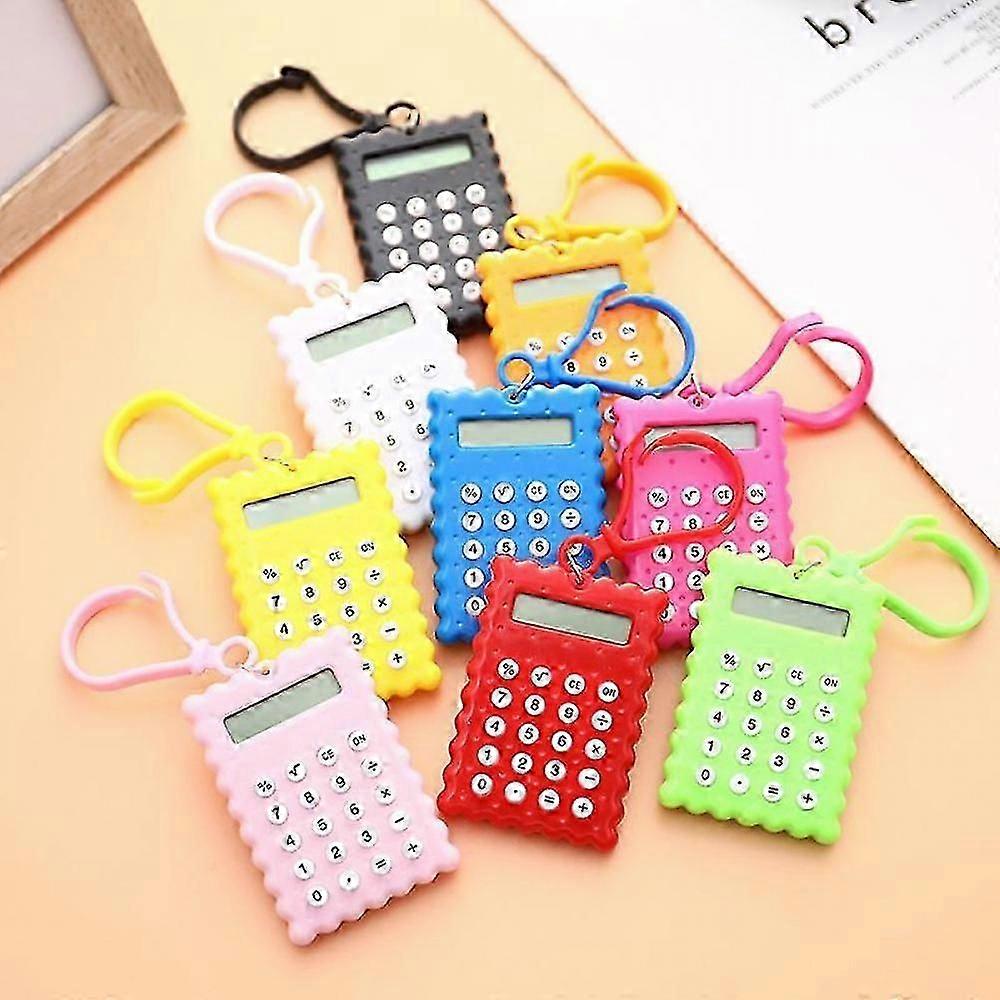 Student Mini Electronic Calculator Biscuit Shape School Office Mini ...
