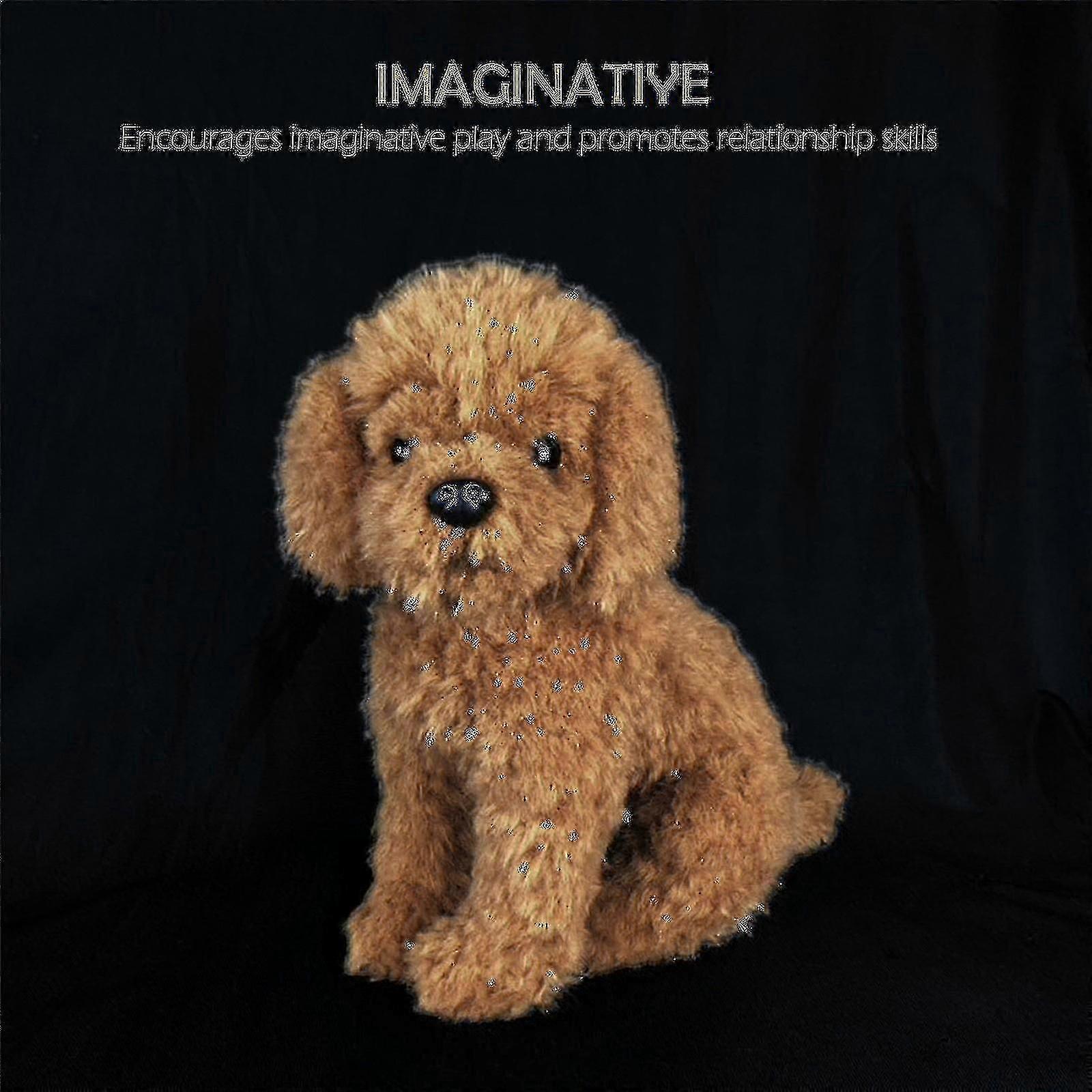 Realistic Plush Toy Dog Labradoodle Dog Plush Stuffed Animal For Kids ...