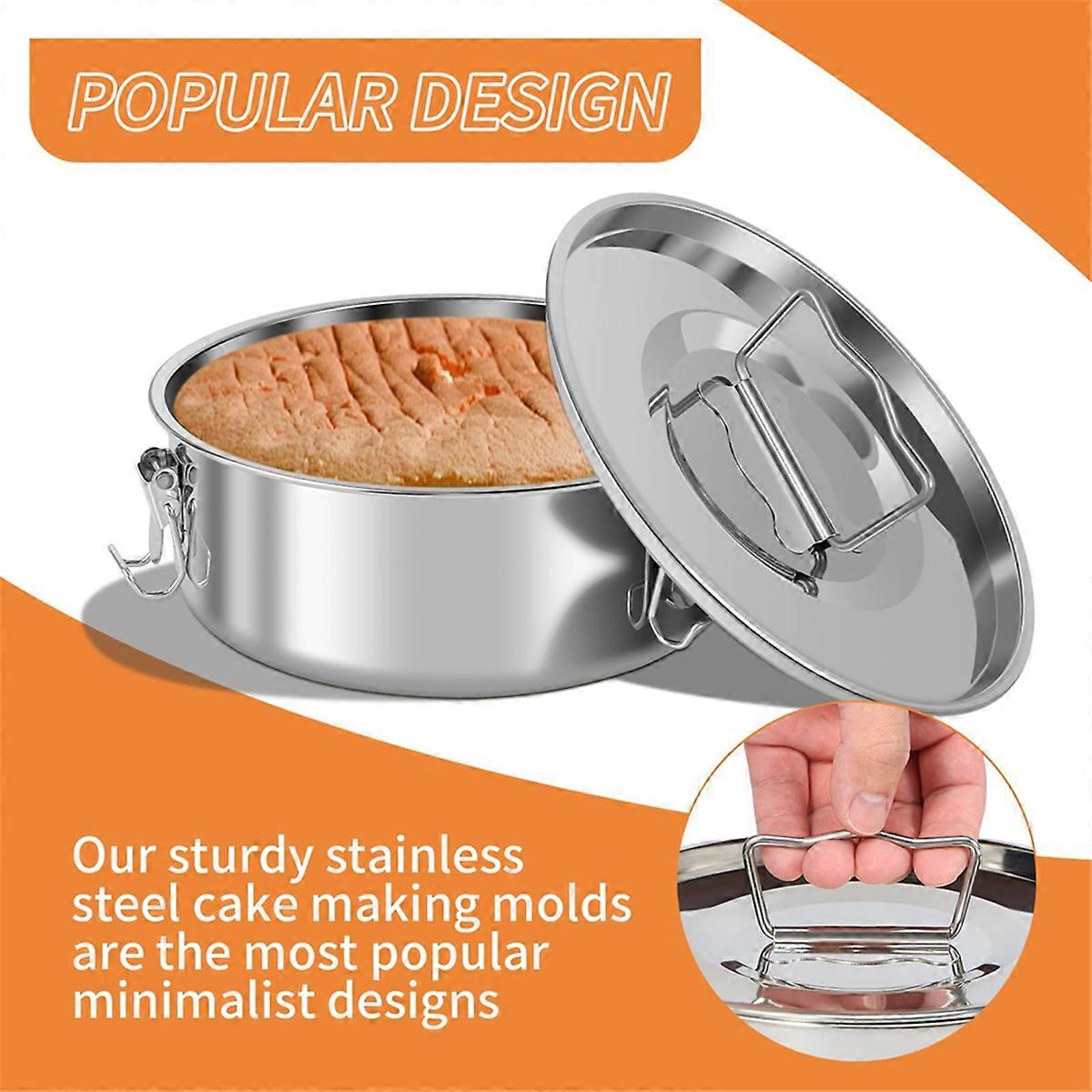 Stainless Steel Flan Pan for Baking 1.5QT Flan Pan Mold with Lid ...