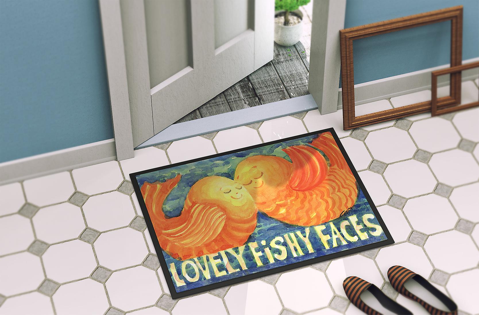 Kissing Fish Door Mat, Indoor Rug or Outdoor Welcome Mat 24x36 Doormat ...
