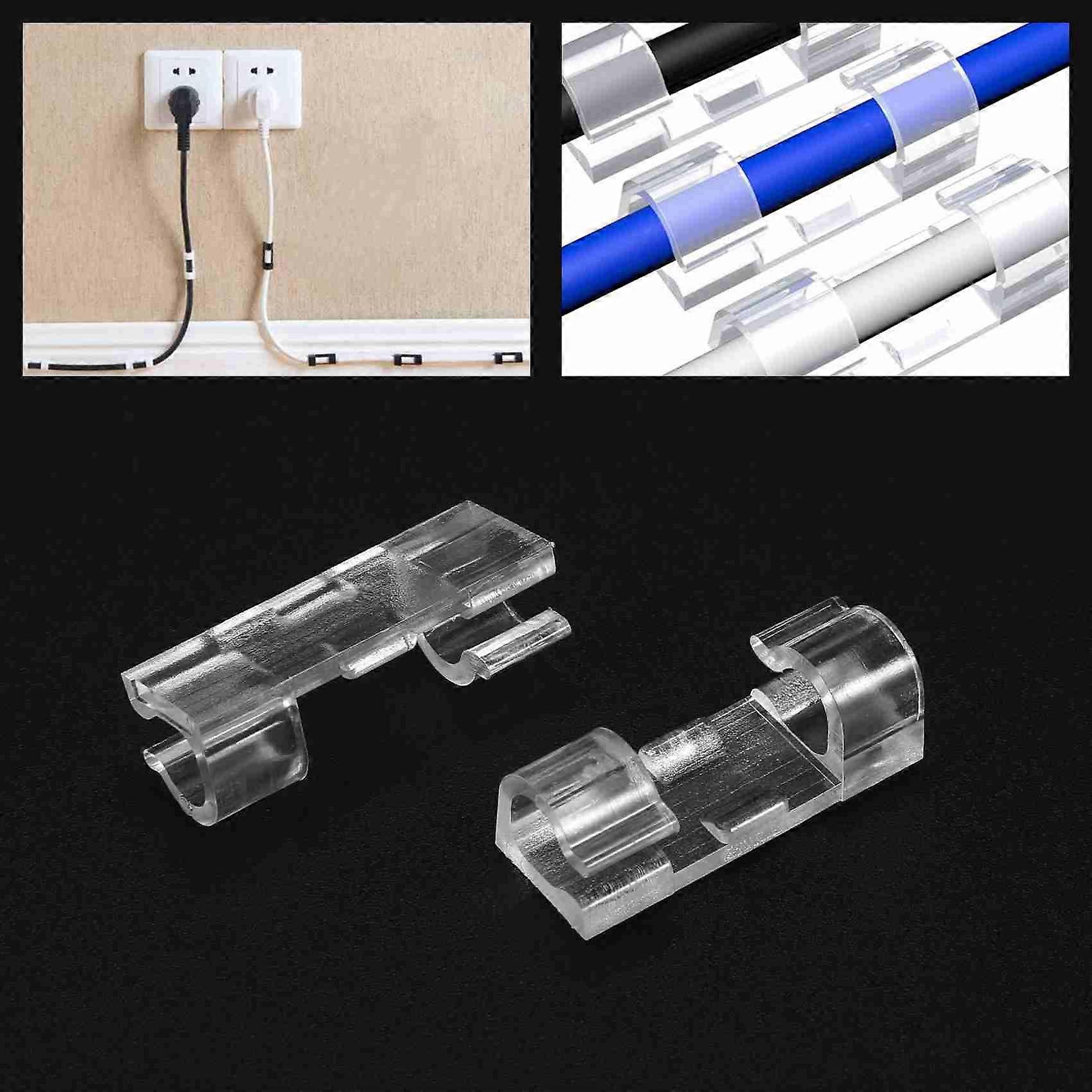 100PCS Cable Clips Cable Tidy Wire Holder with Strong Self Adhesive ...