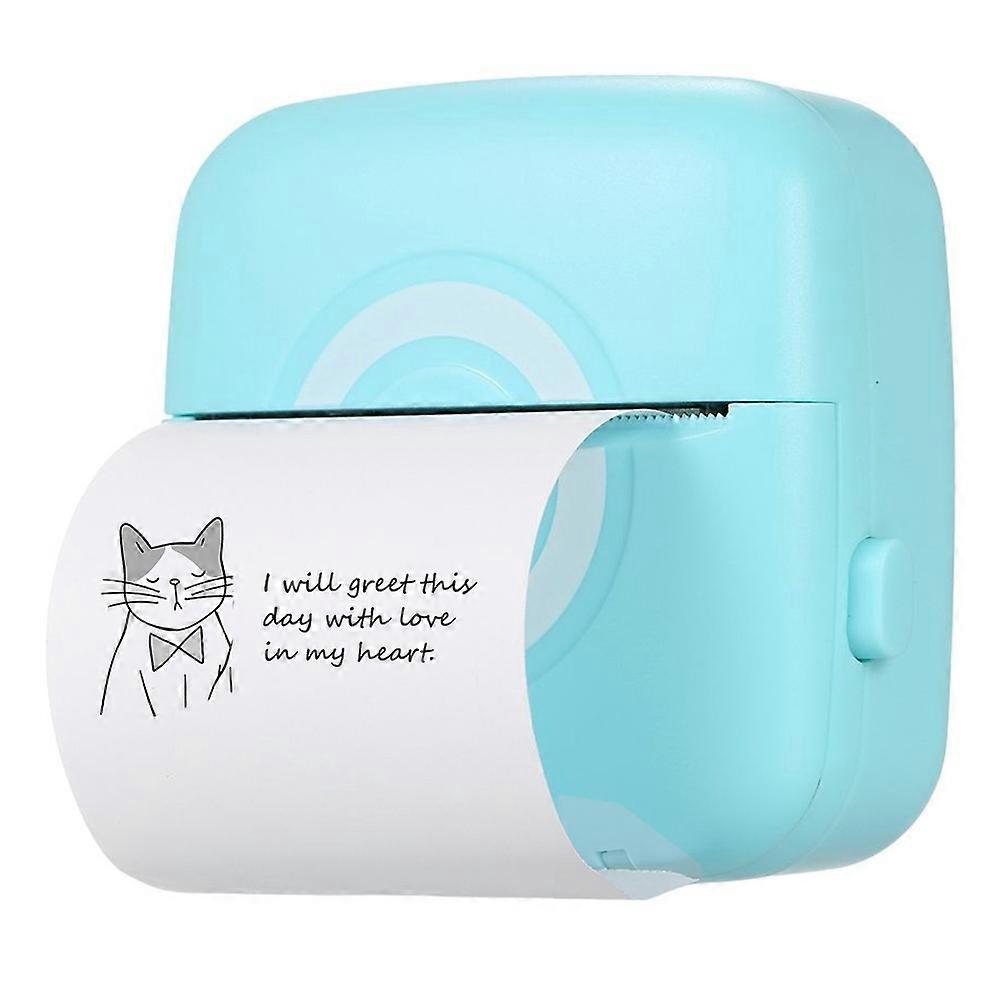 Portable Pocket Thermal Printer BT 200dpi 1000mAh Blue 8x8x3.5cm | Fruugo UK