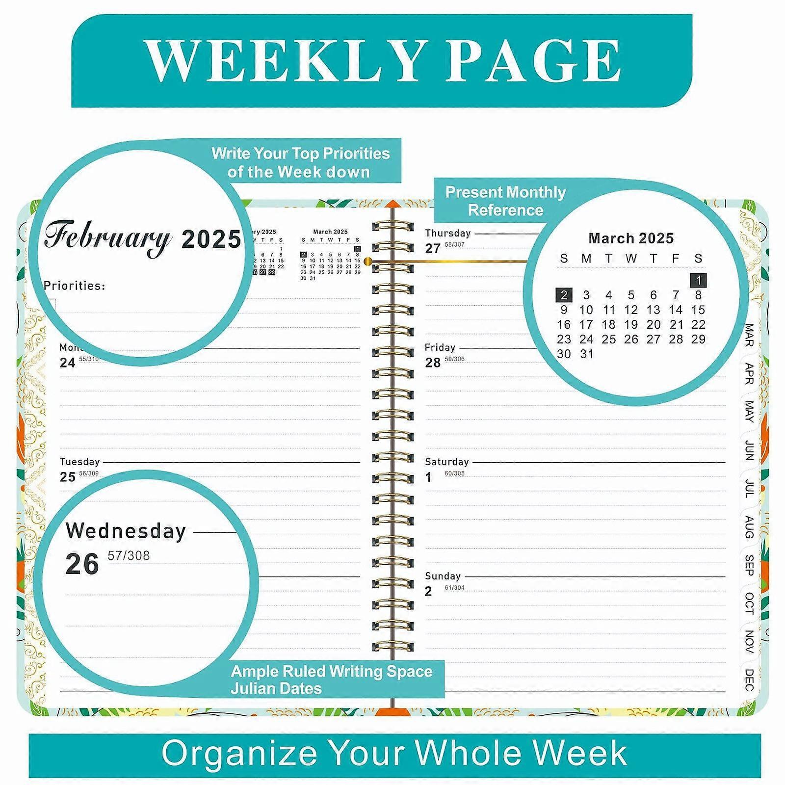 2025 Appointment Book & Planner - A5 Daily Hourly Planner from January ...