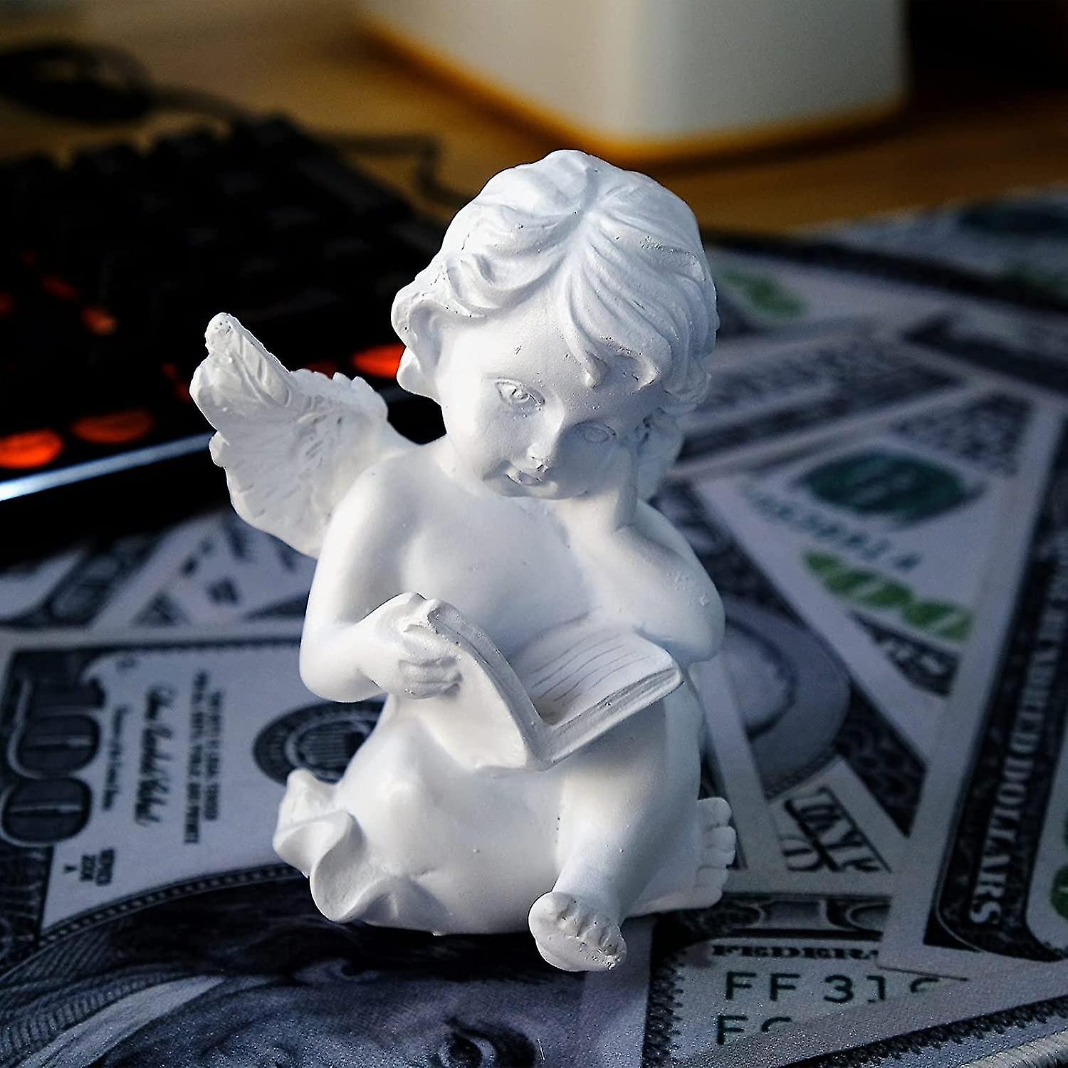 Cherubs S Resin En Statue Figurine , Adorable Sculpture Memorial Statue ...