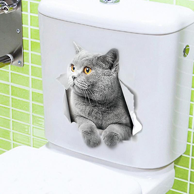 British Shorthair Cat Wall Decals British Shorthair Cat Toilet Sticker ...