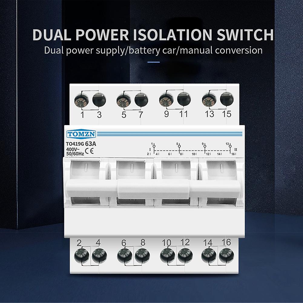 4p 63a 3 Phase Dual Manual Transfer Isolating Switch Interlock Circuit ...