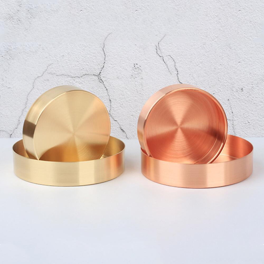 Round Shape Copper Storage Tray Desk Storage Organizer Jewelry Storage ...