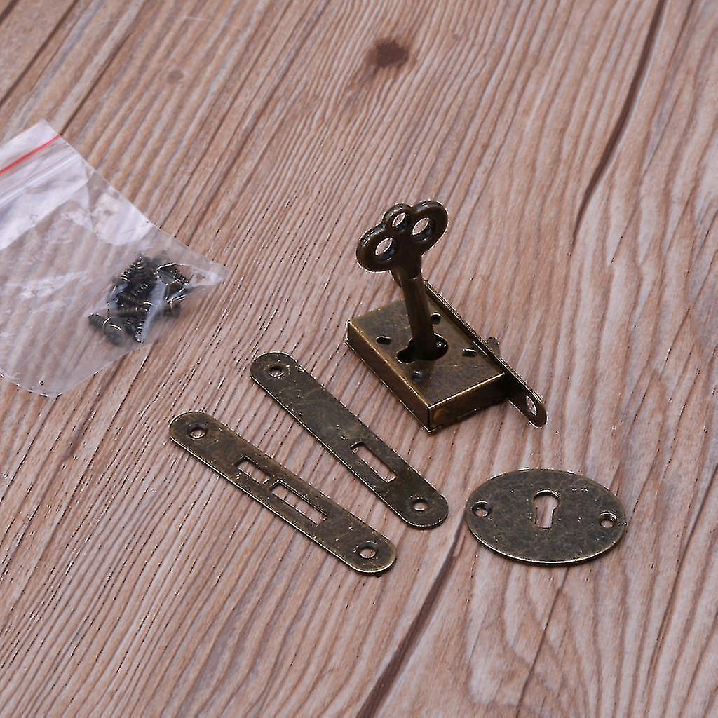 Antique Metal Drawer Locks Key For Wardrobe Jewelry Wooden Box Cabinet ...