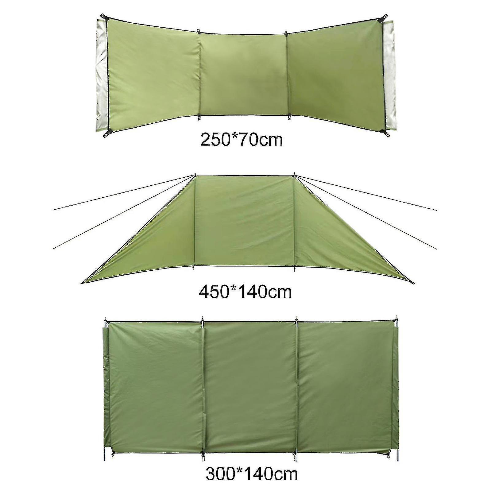 Portable Windbreaker Lightweight 3 Panel Wind Screen Camping Garden ...