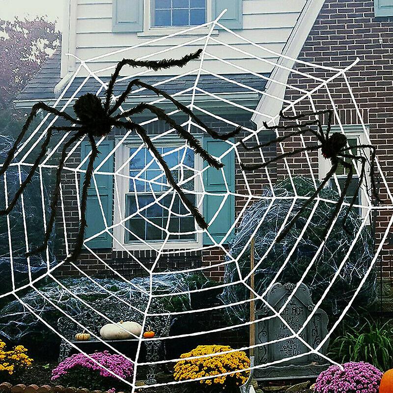 Halloween Giant Spider Web Indoor&Outdoor Spooky Haunted House Party ...