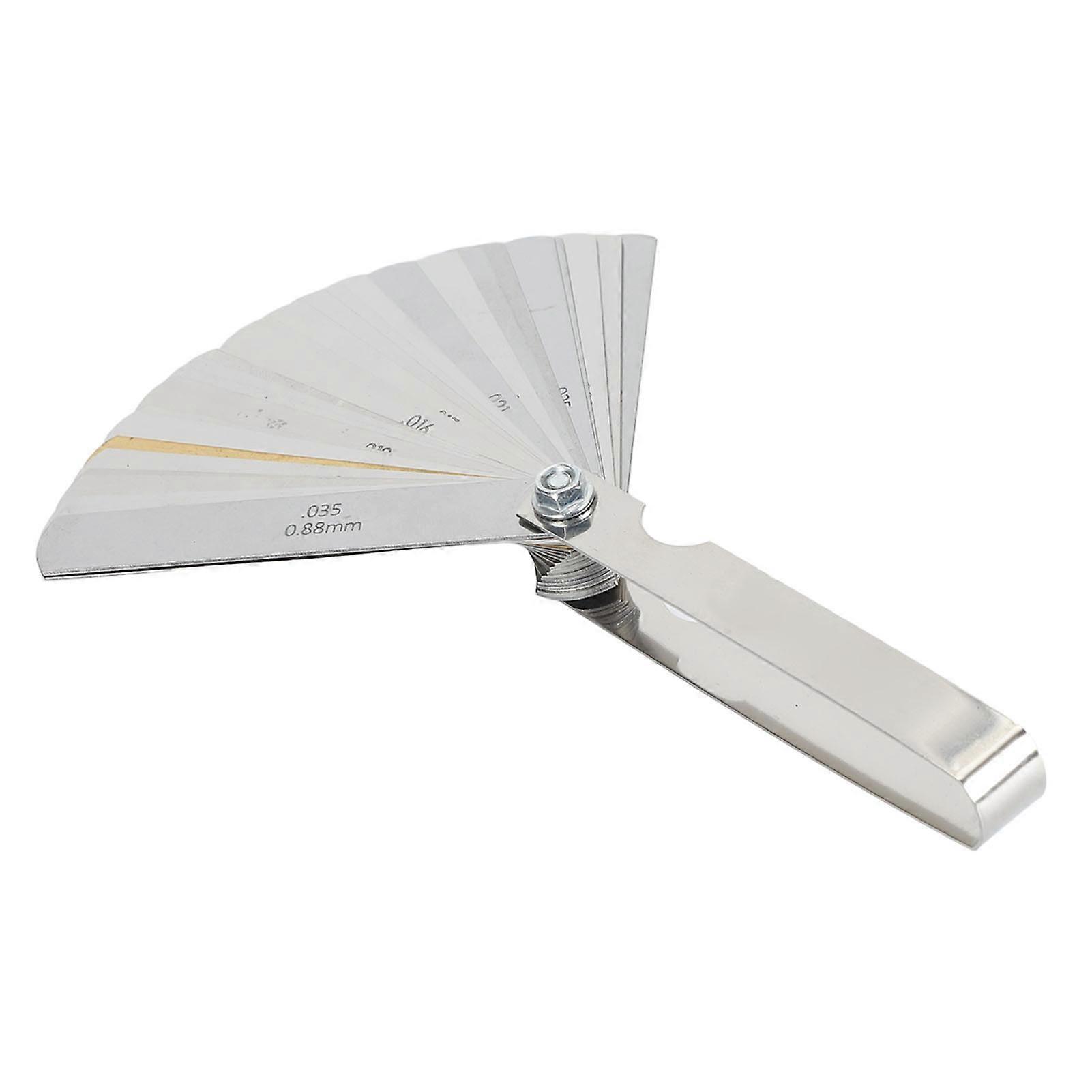 32 Piece Feeler Gauge Set with Metric and Imperial Scale Copper ...