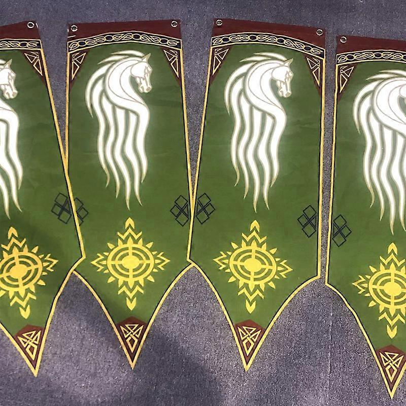 33x100cm Green Color Kingdom Rohan Horse Banner Flag Wall Hanging ...