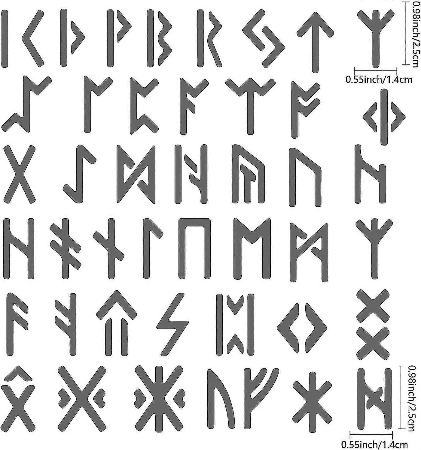 1pc Metal Runes Stencil Stainless Steel Ancient Alphabet Elder Futhark ...