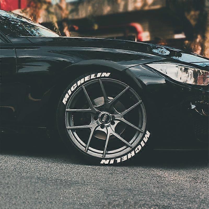3D rubber Custom Tyre Letterings Sticker 1/075 inch Height Car Stickers ...