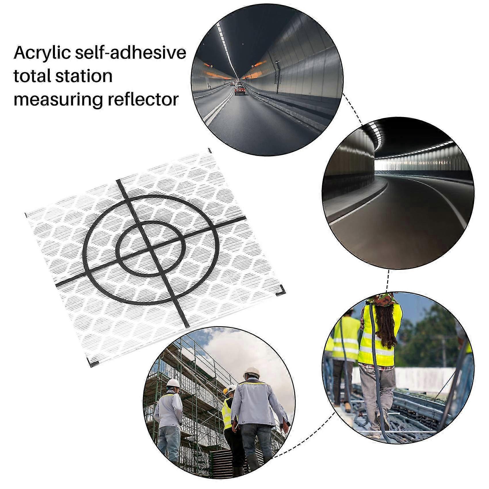 100pcs Prism Measurement Reflector Sheet Reflective Tape Target Total ...