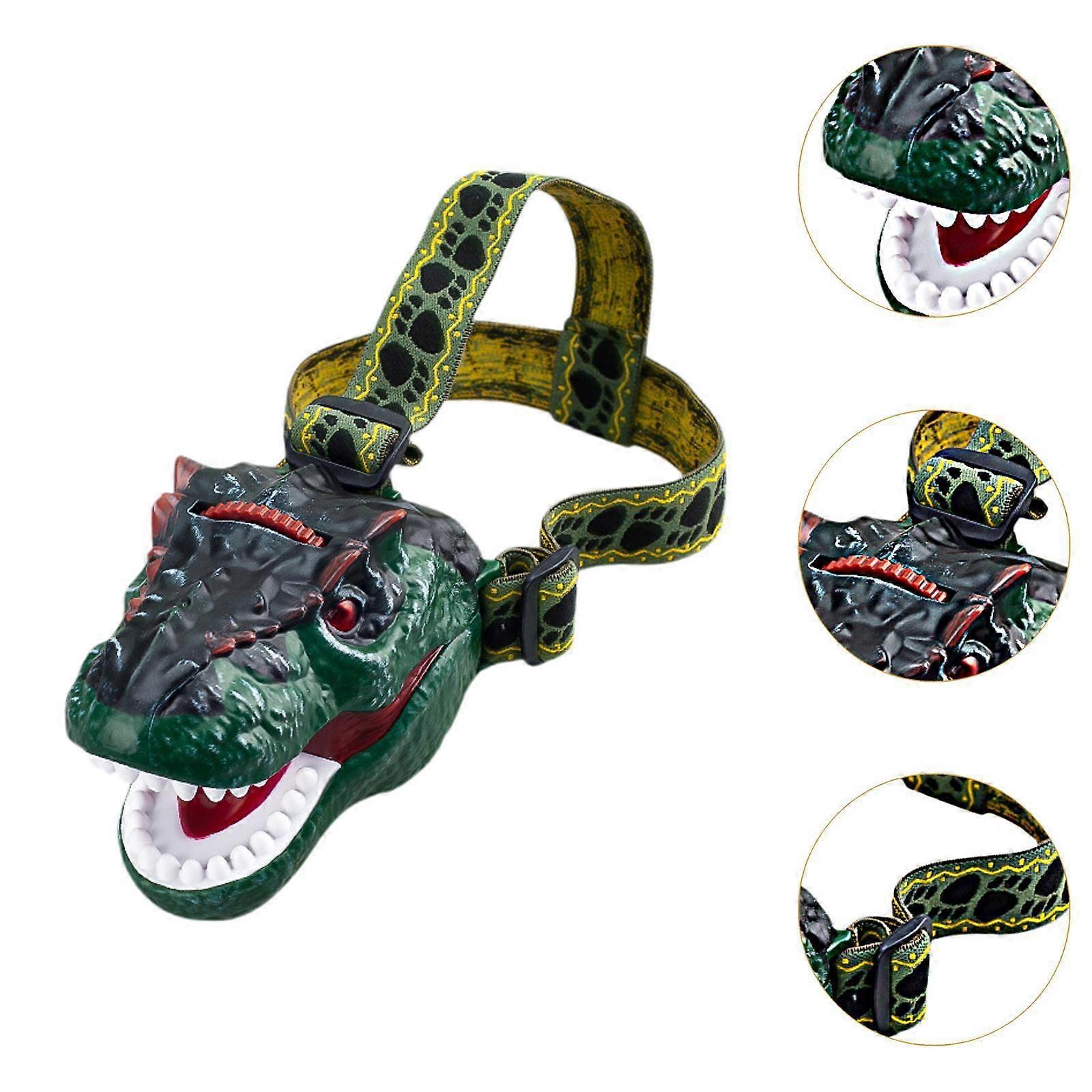 Dinosaur Headlamp Halloween Birthday Dinosaur Toy for Outdoor Hiking ...