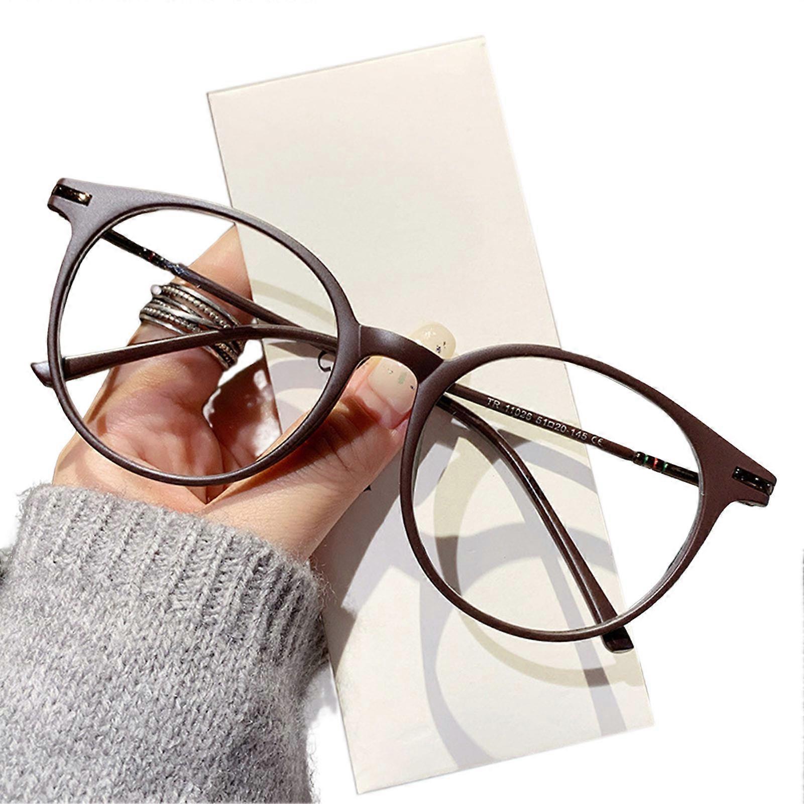 Blue Light Glasses for Teens Round Frame Anti Eyestrain & Glare ...