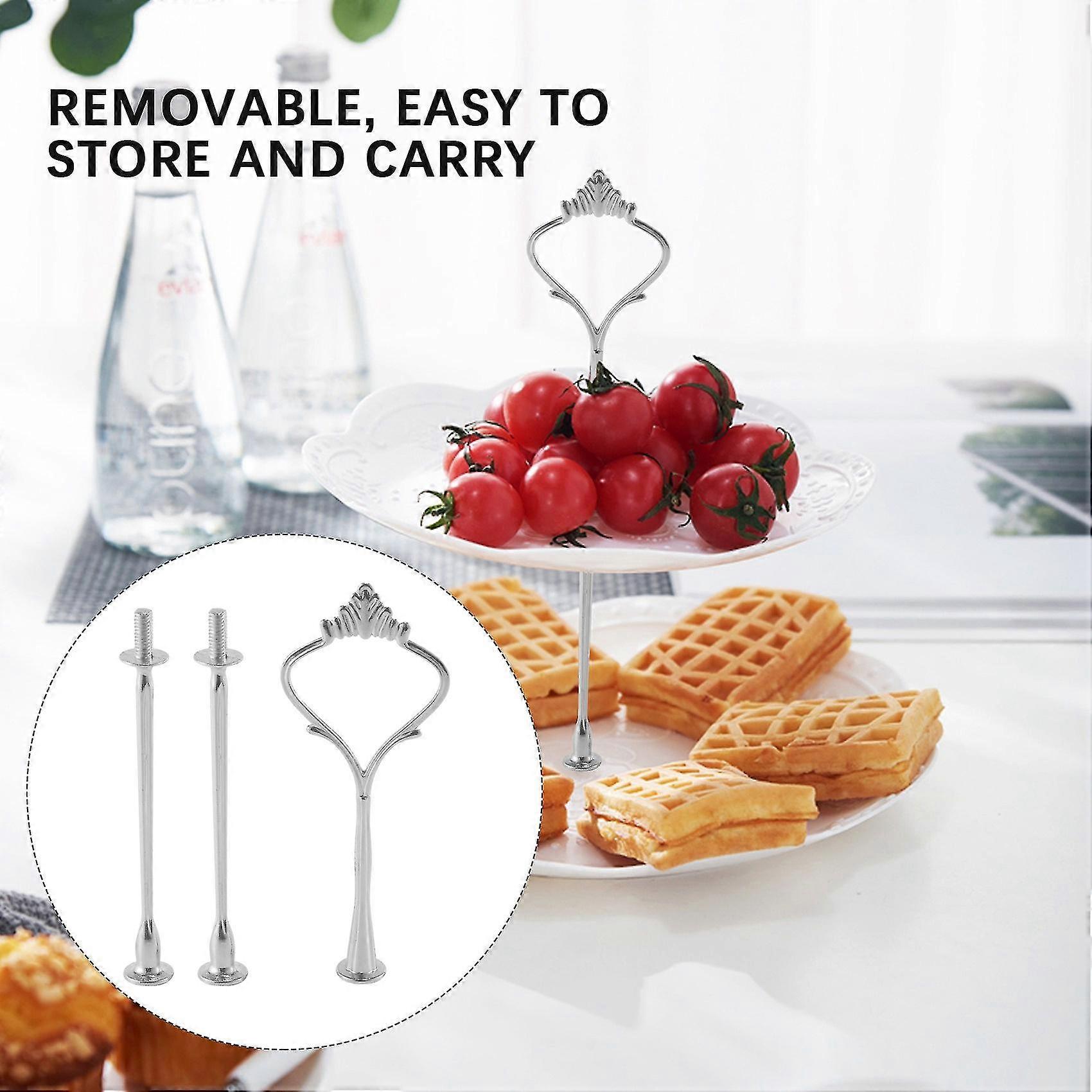 8 Sets 3 Tier Crown Cake Plate Stand Fittings Hardware Holder Kitchen ...