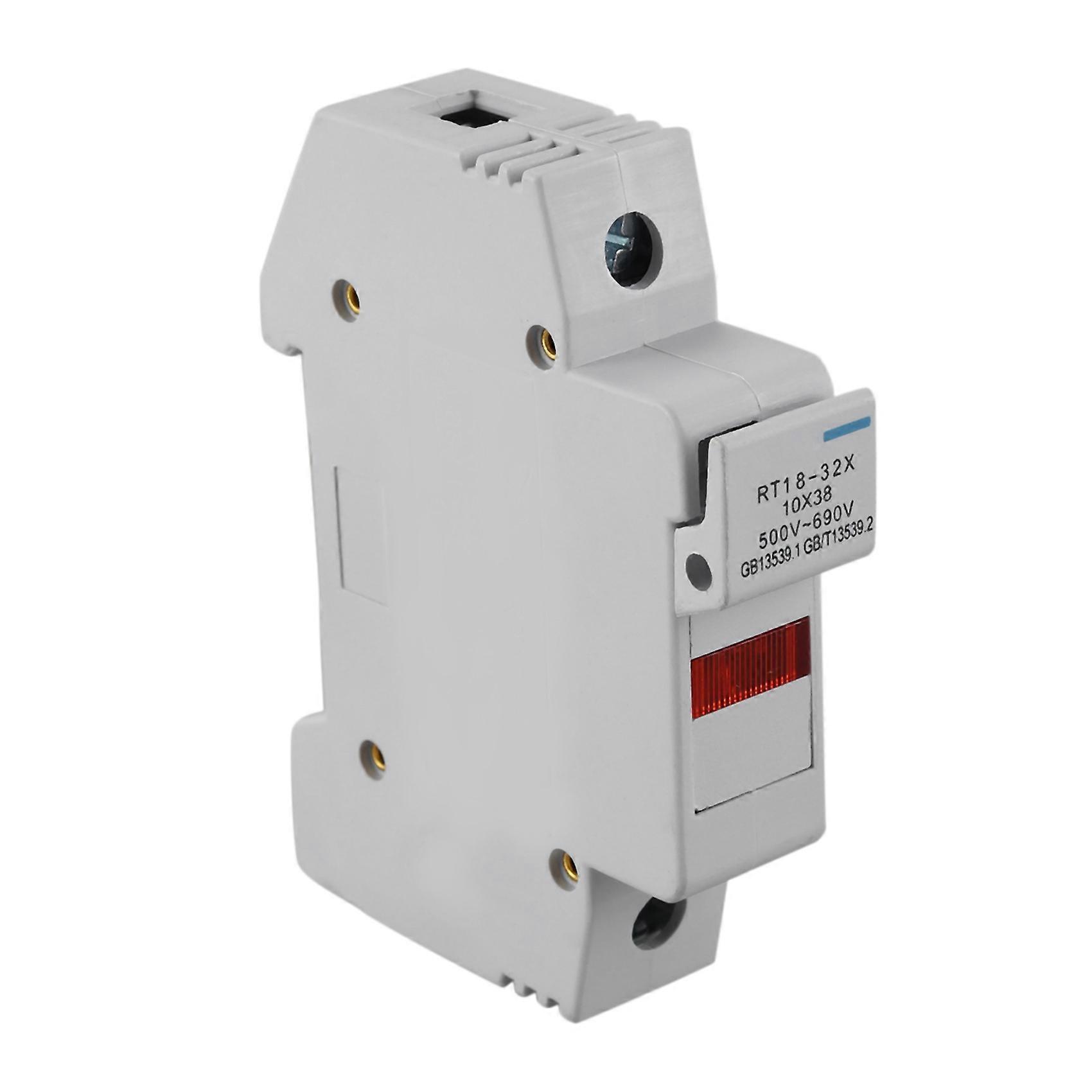 3X RT18-32X AC 380V 32A 1 Pole 10X38mm DIN Rail Mount Fuse Holder Base | Fruugo SE